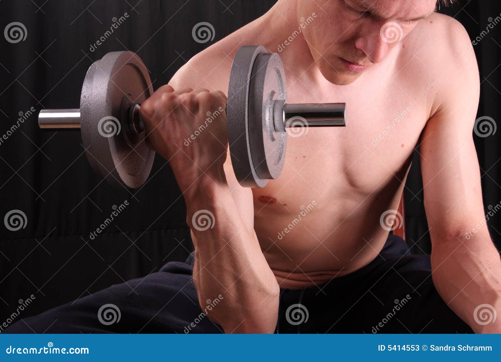 Man training with weight stock image. Image of exercise - 5414553