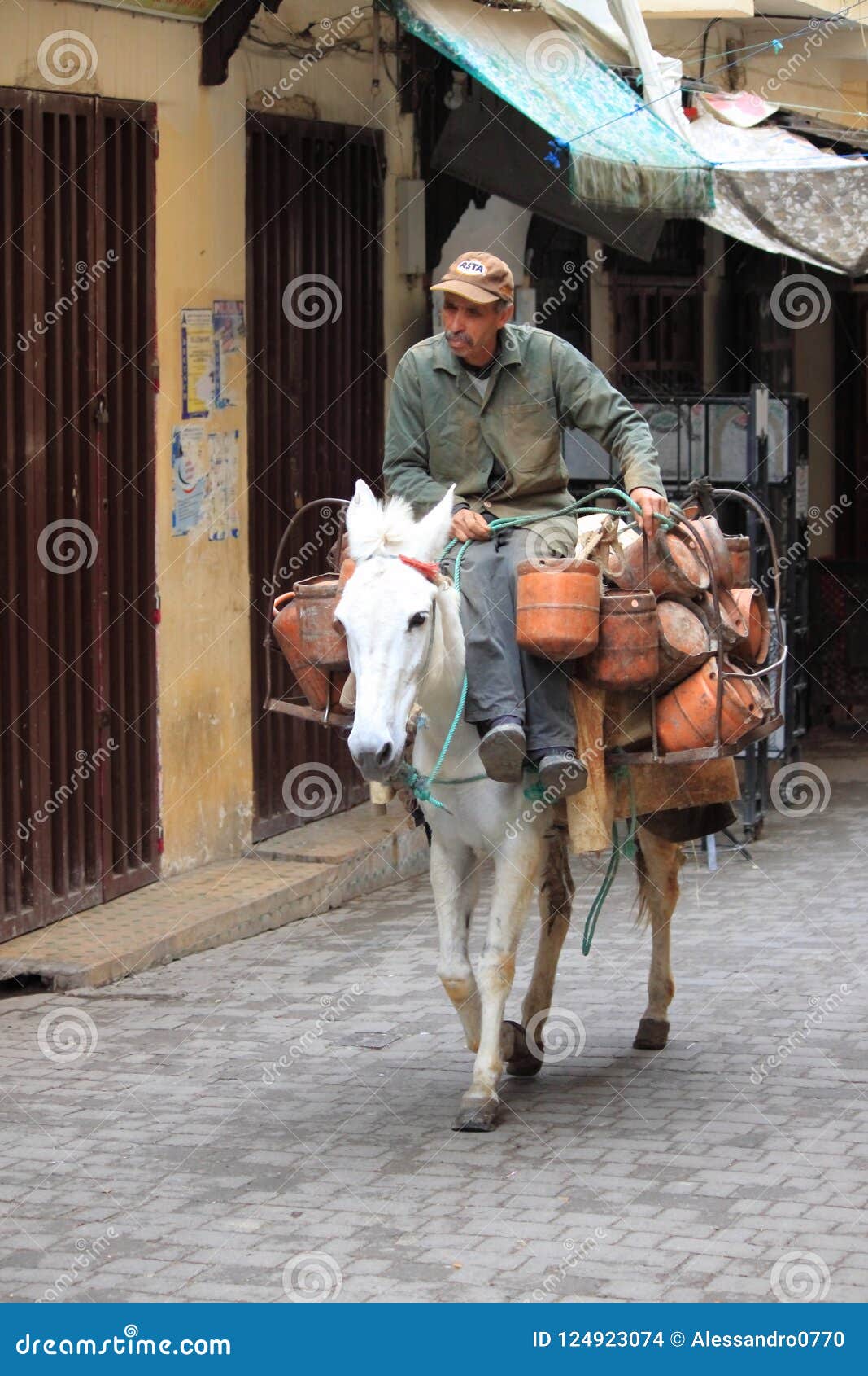 Man Transporting Heavy Loads on a Donkey Editorial Stock Image - Image ...