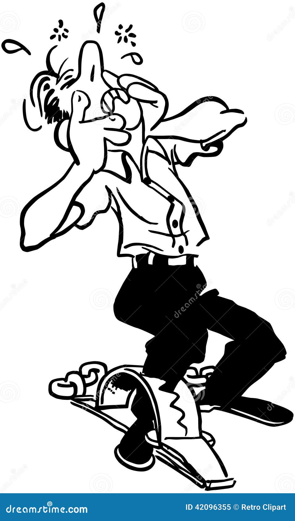 Man Trap Cartoon Vector | CartoonDealer.com #42096355