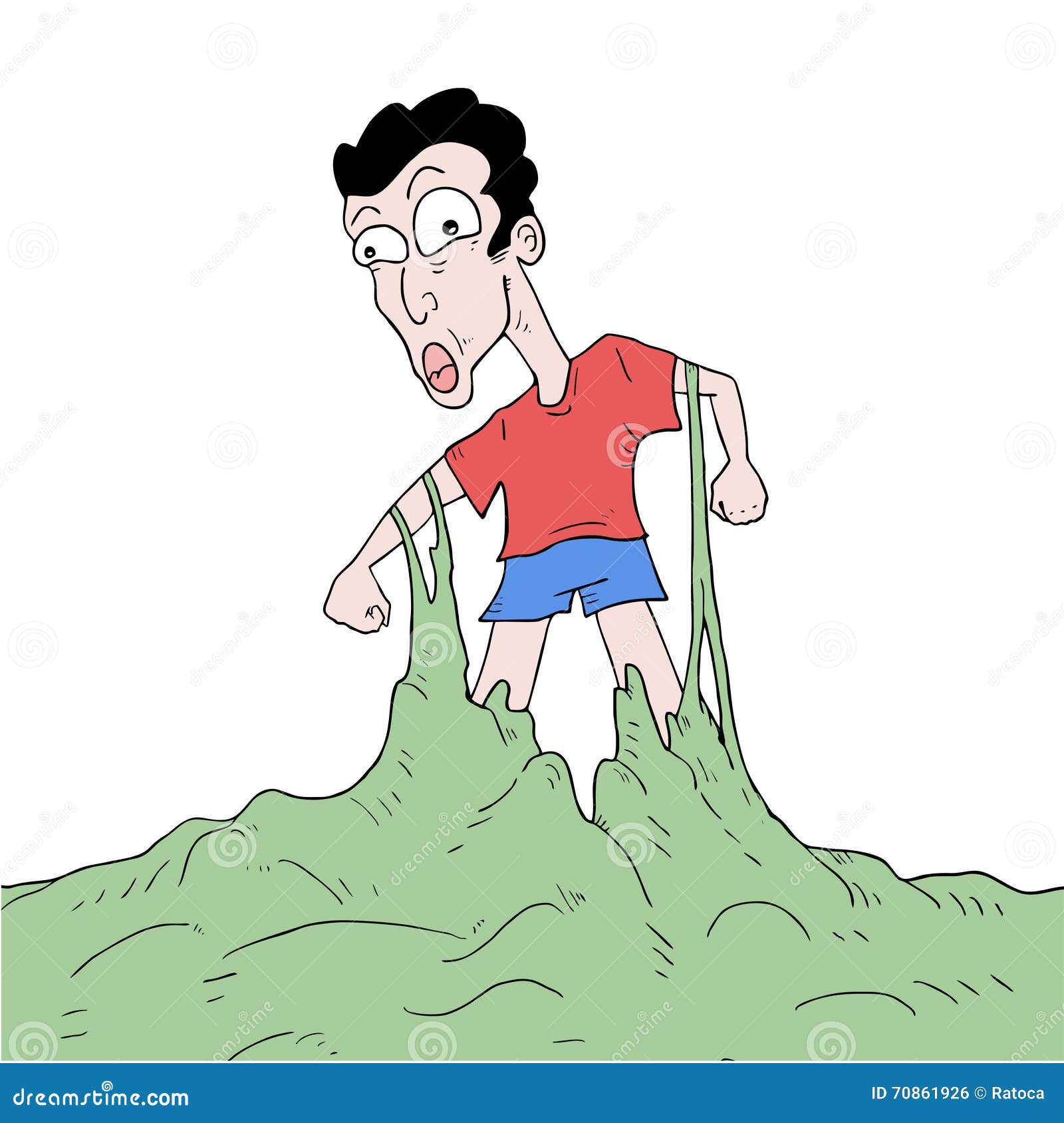 Man trapped stock vector. Illustration of character, trapped - 70861926