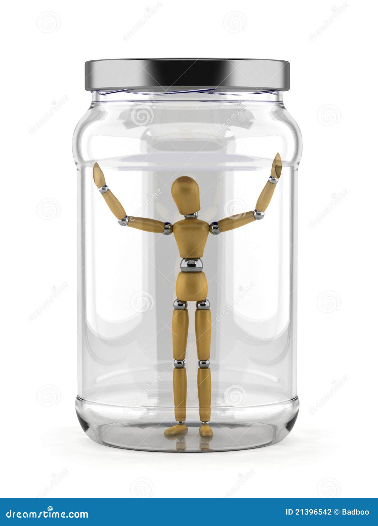 Man Trapped In Glass Jar Stock Photography - Image: 21396542