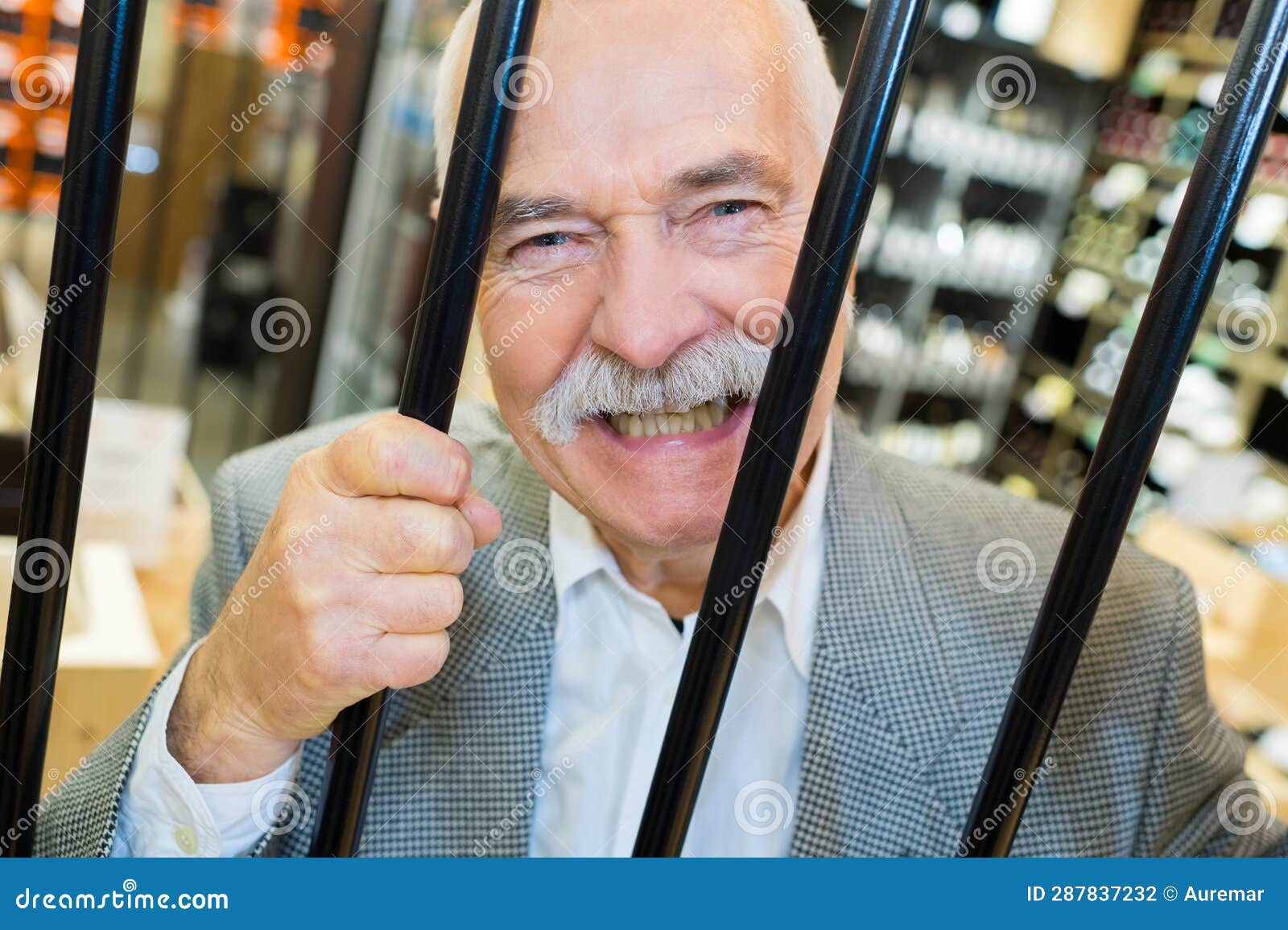 Man Trapped in Prison Concept Stock Photo - Image of cash, worker ...
