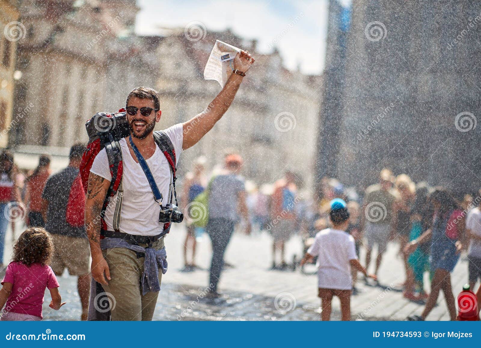 Man Traveling and Enjoying Summer at Raining Day Editorial Stock Photo ...