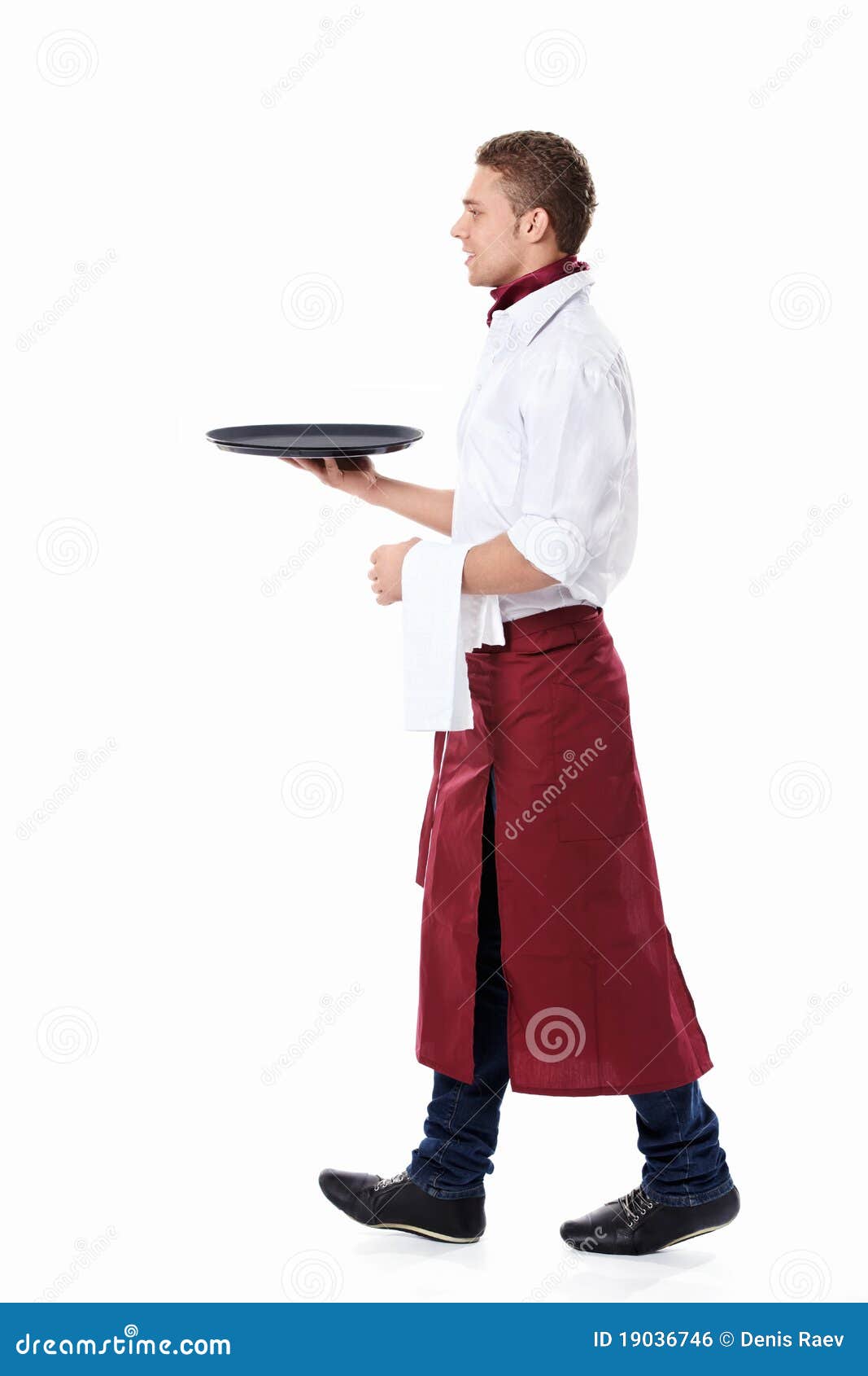 A man with a tray stock photo. Image of human, young - 19036746