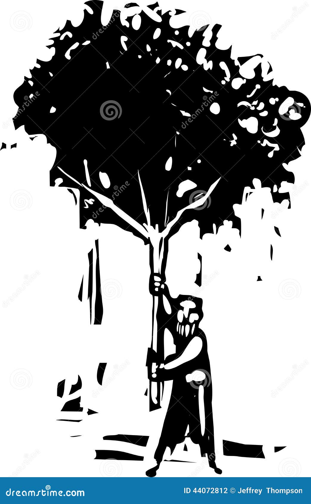 Man with tree stock vector. Illustration of tree, wood - 44072812