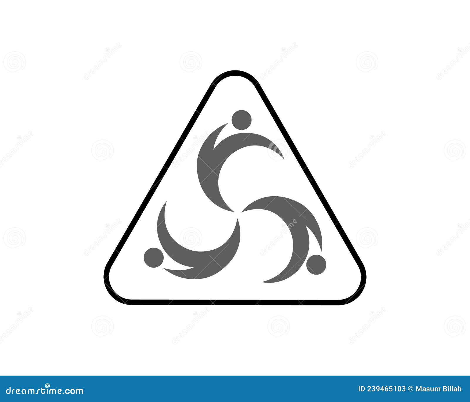 Man in a Triangle logo. stock vector. Illustration of symbol - 239465103