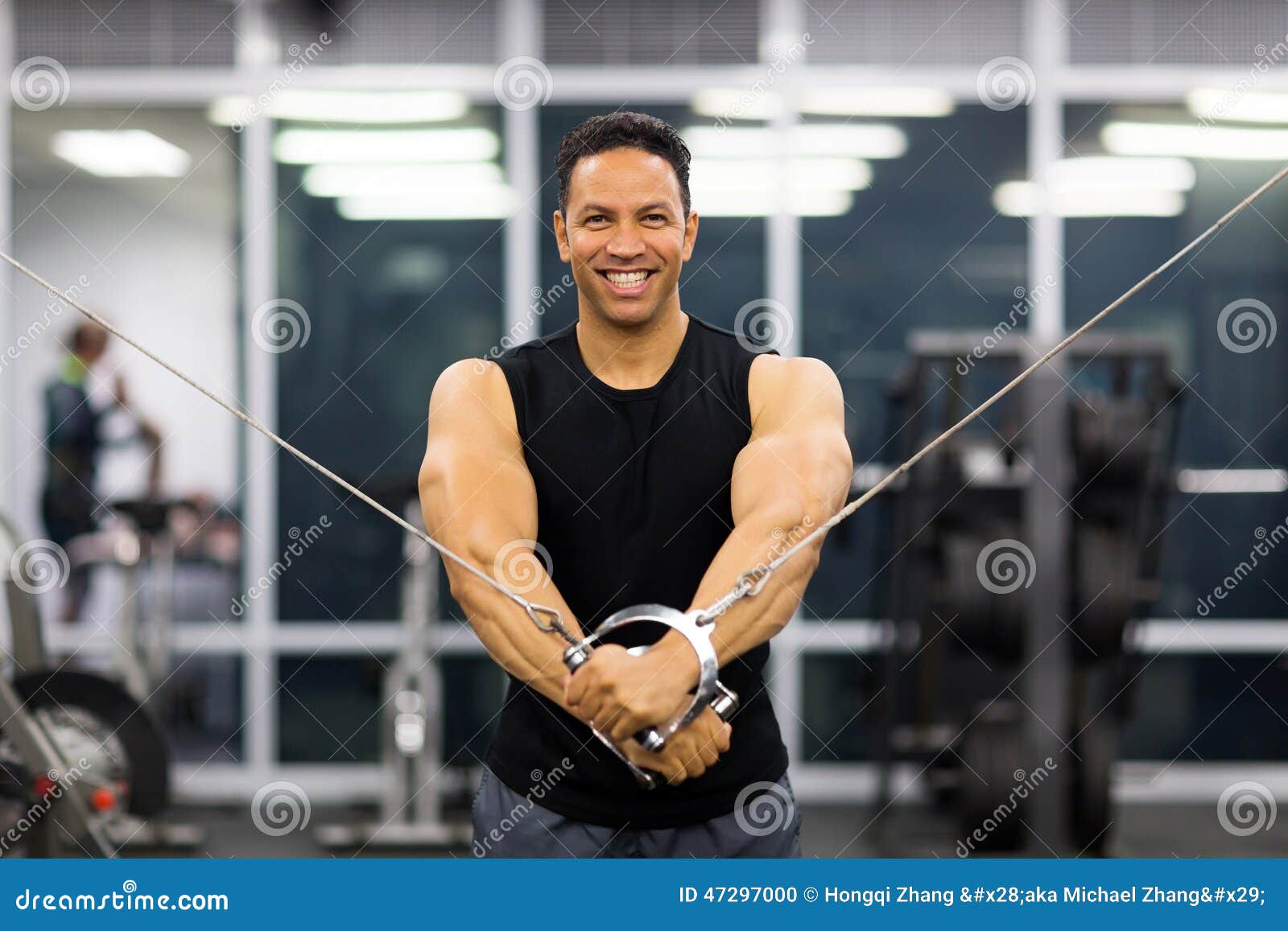 Man triceps exercise stock photo. Image of exercise, active - 47297000