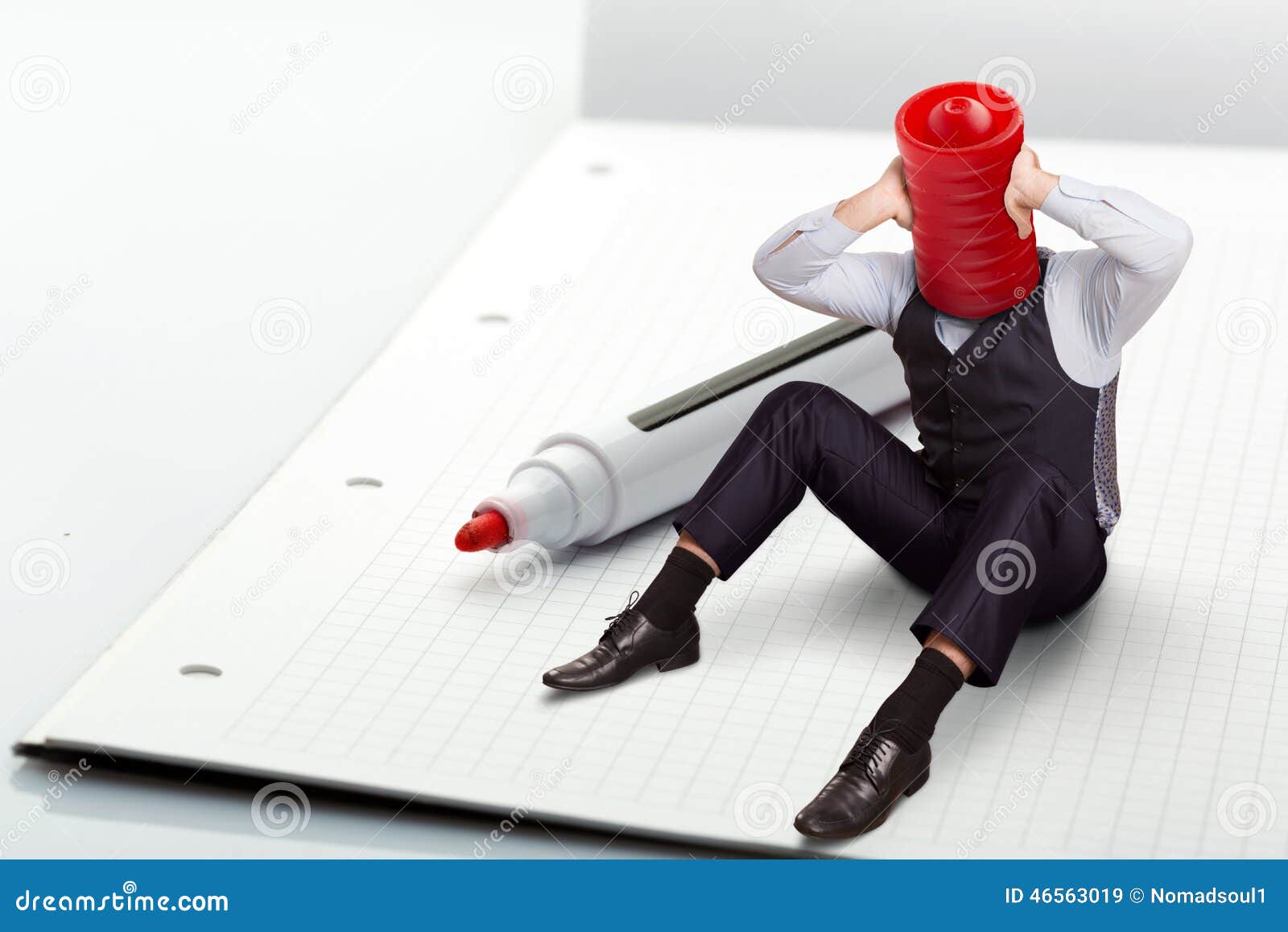Man Tries To Solve a Problem Stock Image - Image of brainstorm ...