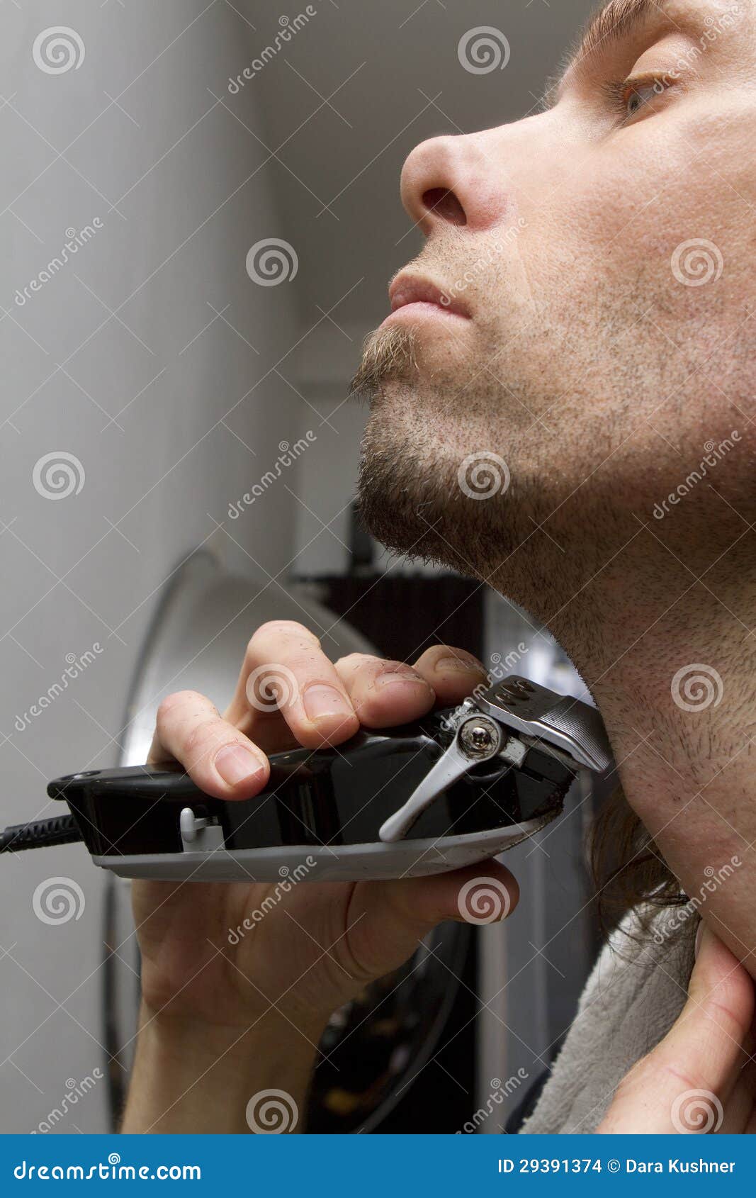 Man Trimming Stubble stock photo. Image of human, cutting - 29391374