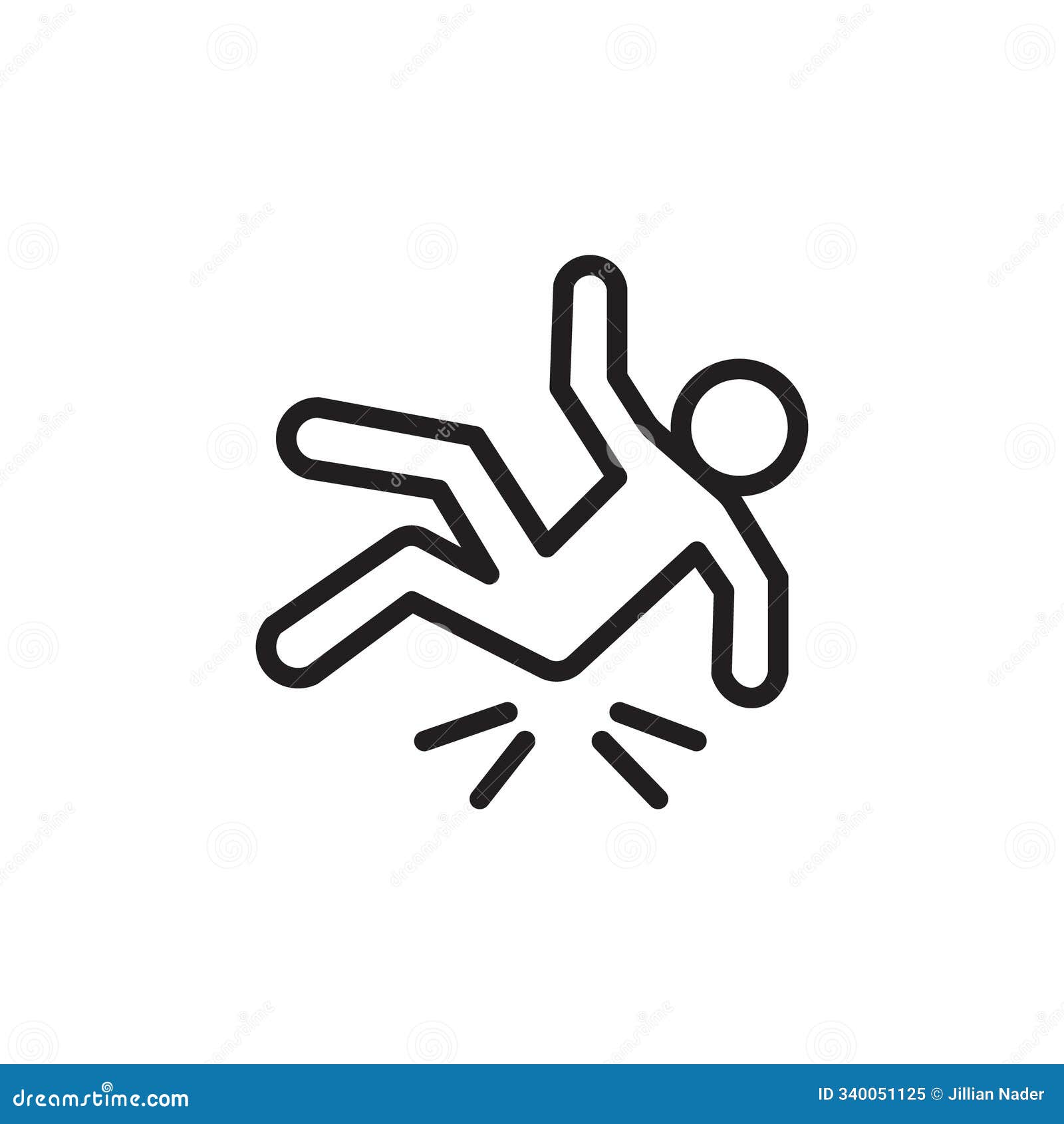 Man Tripping Icon Outline Vector for Web Ui Stock Vector - Illustration ...
