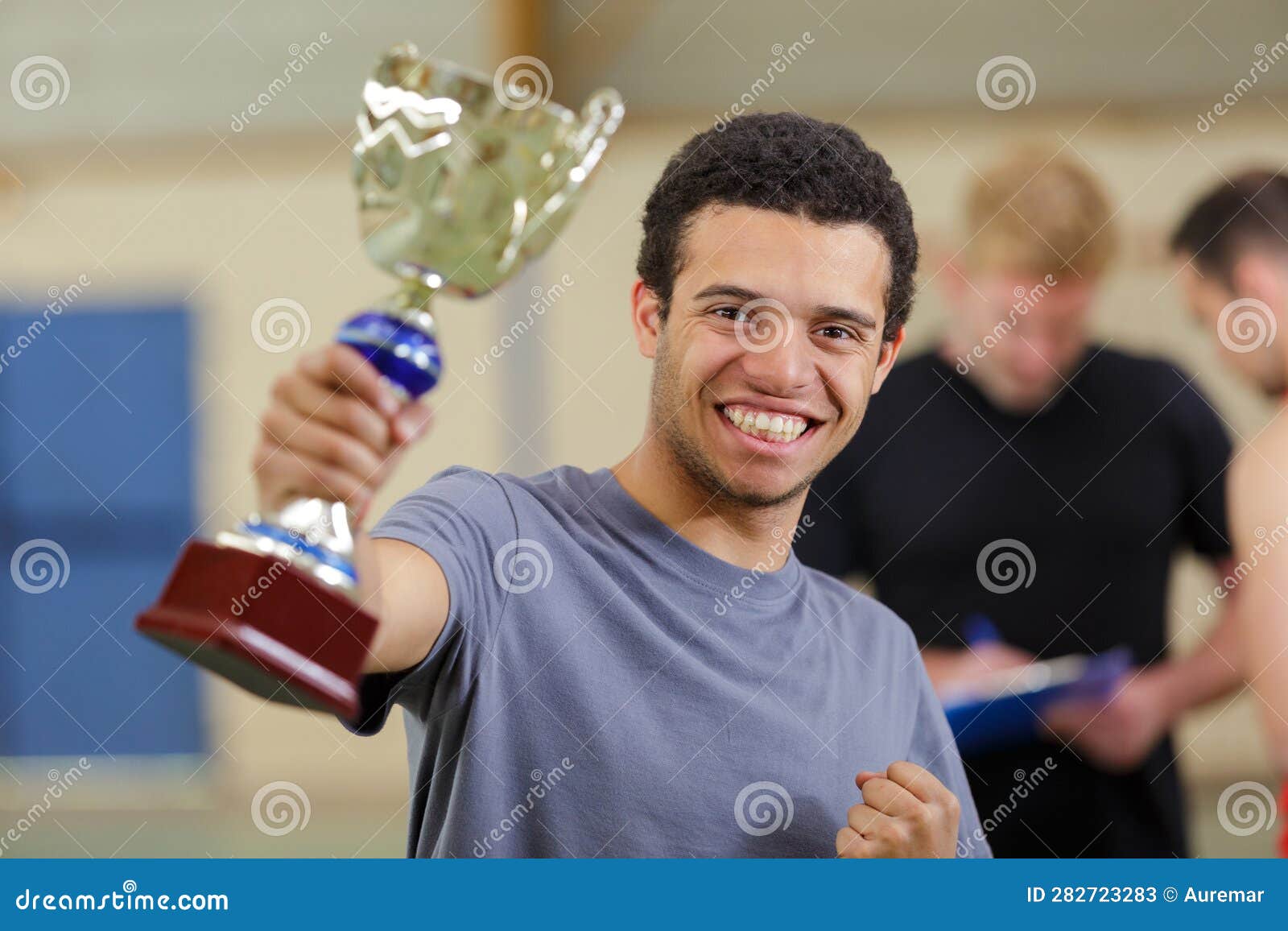 Man with Trophy in Sport Competition Stock Image - Image of people ...
