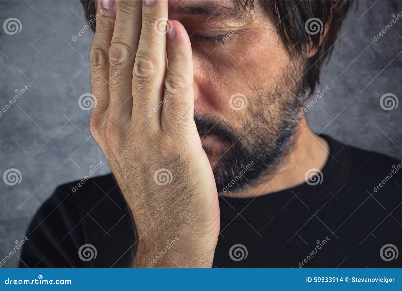 Man in trouble stock photo. Image of problem, beard, complication ...