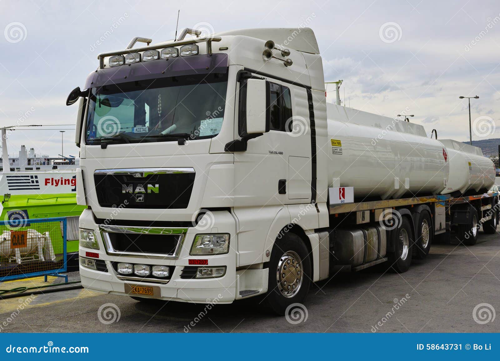 Man Truck editorial photo. Image of deliver, lorry, silver - 58643731