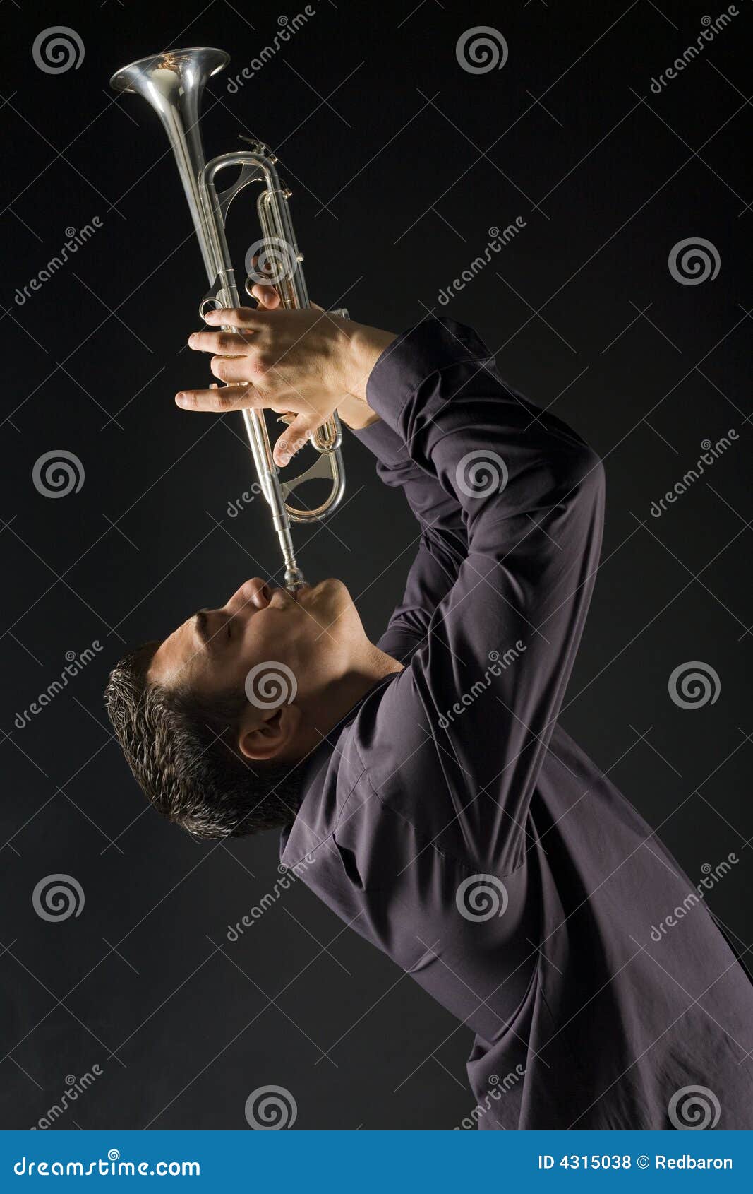 Man trumpet stock photo. Image of person, adult, blowing - 4315038