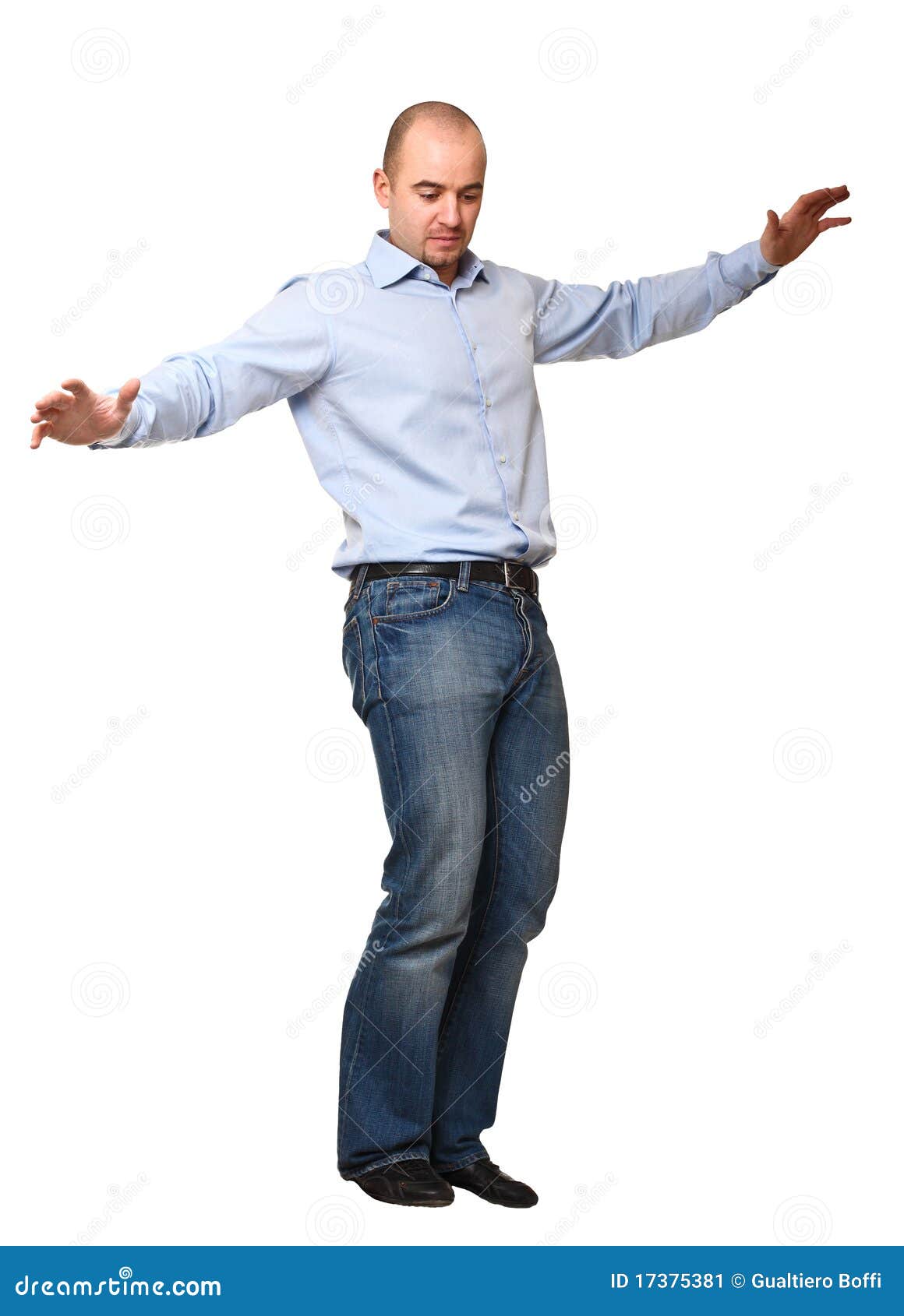 Man Try To Balance Himself Royalty-Free Stock Photography ...