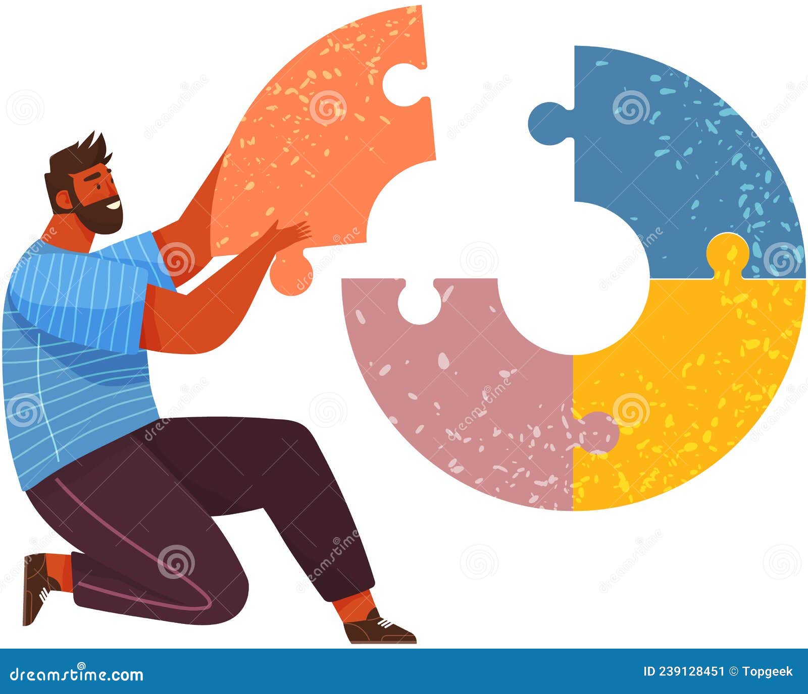 New Mindset Puzzle Pieces Illustration | CartoonDealer.com #48878997