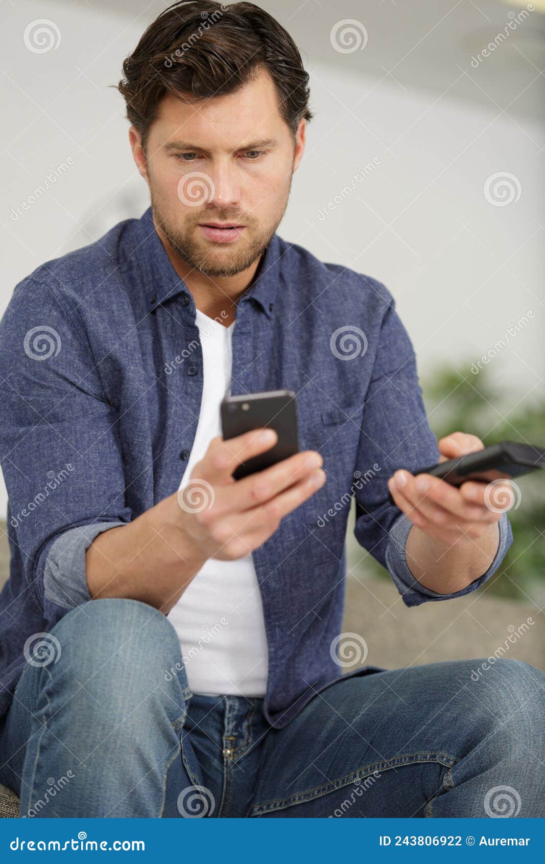 Man Trying To Fix Broken Tv Stock Photo - Image of message, appliance ... Man Trying To Fix Broken Tv Stock Photo - Image of message, appliance ...