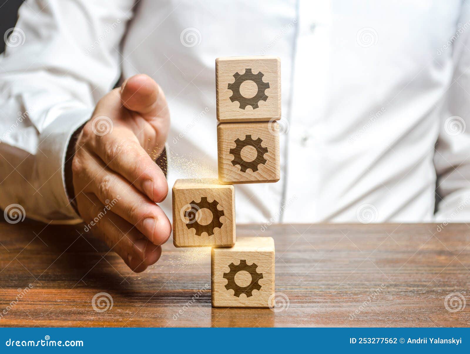 Man is Trying To Fix the Process. Breakdown in the System. Find the ...