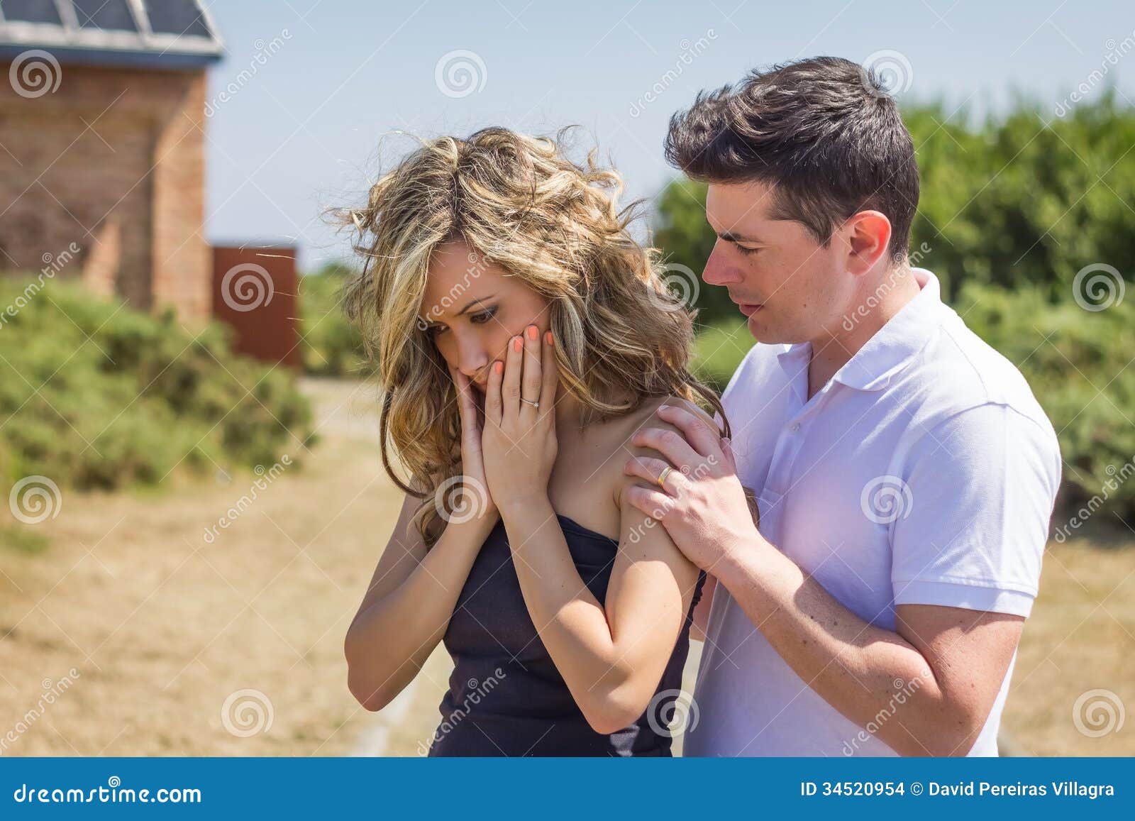 Man Trying To Reconcile with Girlfriend Stock Photo - Image of offended ...