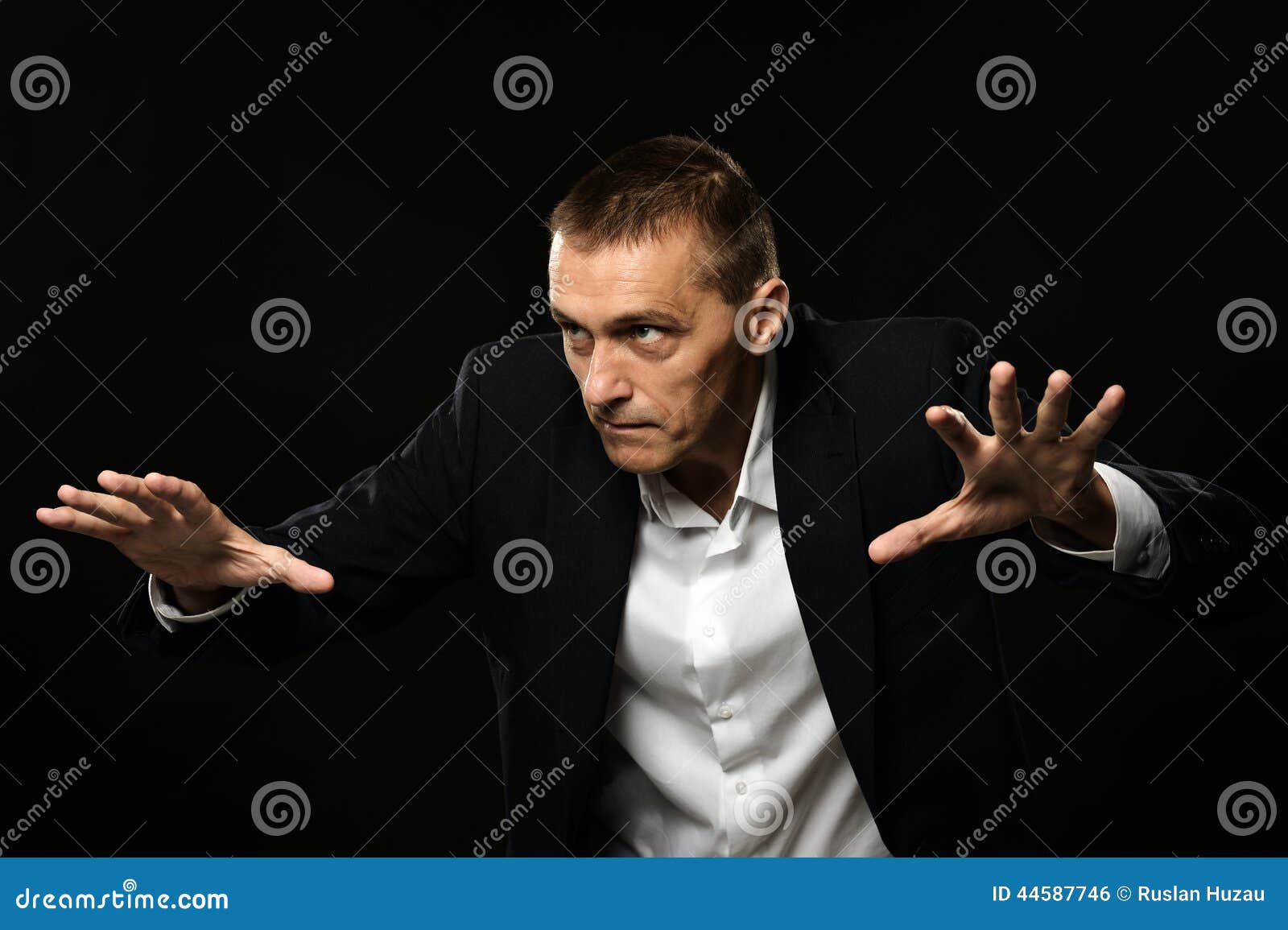 Man trying to scare stock photo. Image of fear, looking - 44587746 Man trying to scare stock photo. Image of fear, looking - 44587746