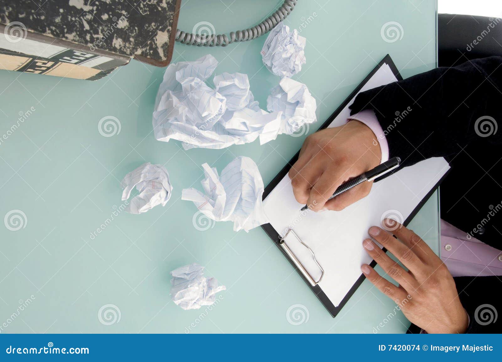 Man Trying To Write Something Stock Photo - Image of concept, success ...