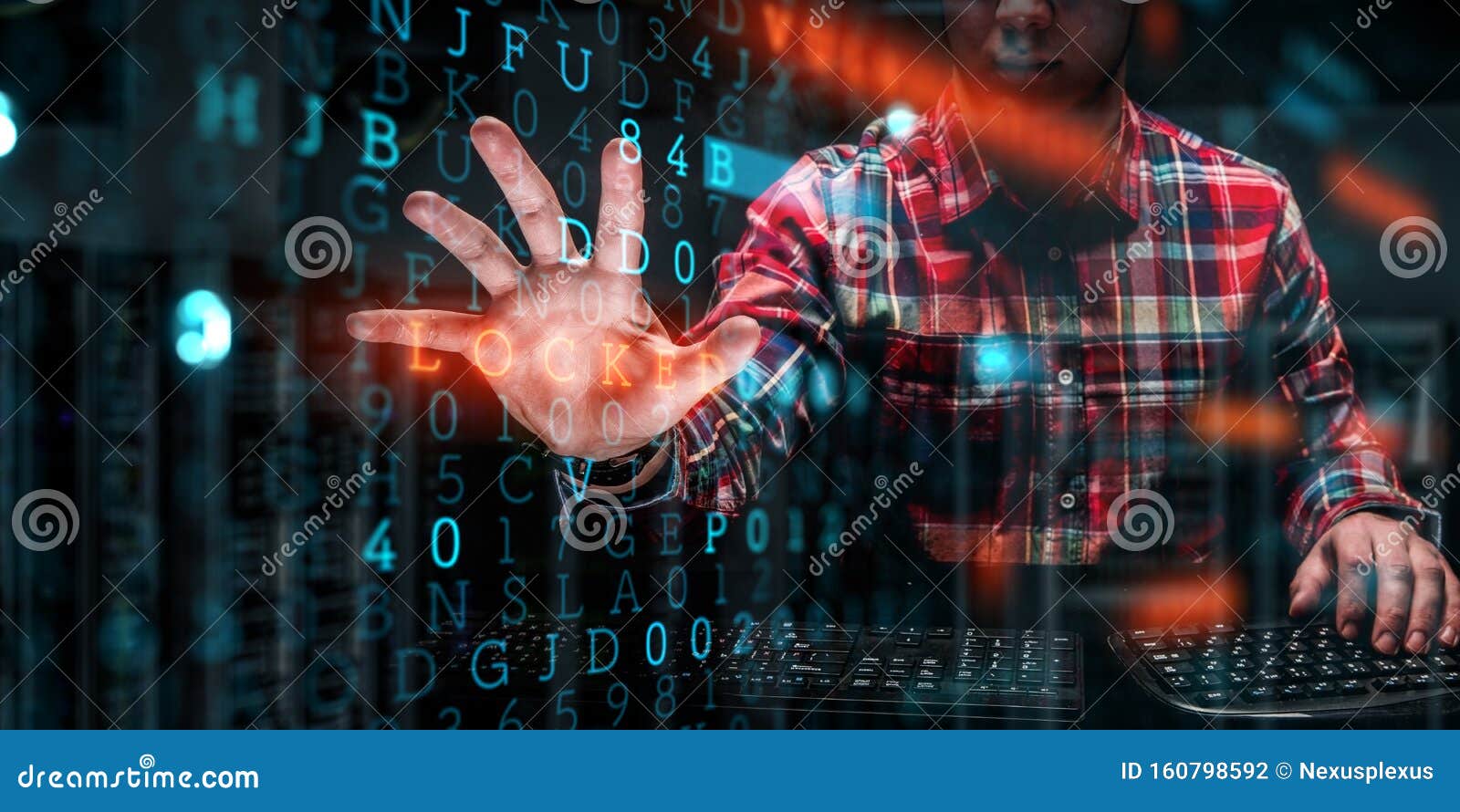 Hacker in Casual Clothes Dark Theme Stock Photo - Image of concept ...