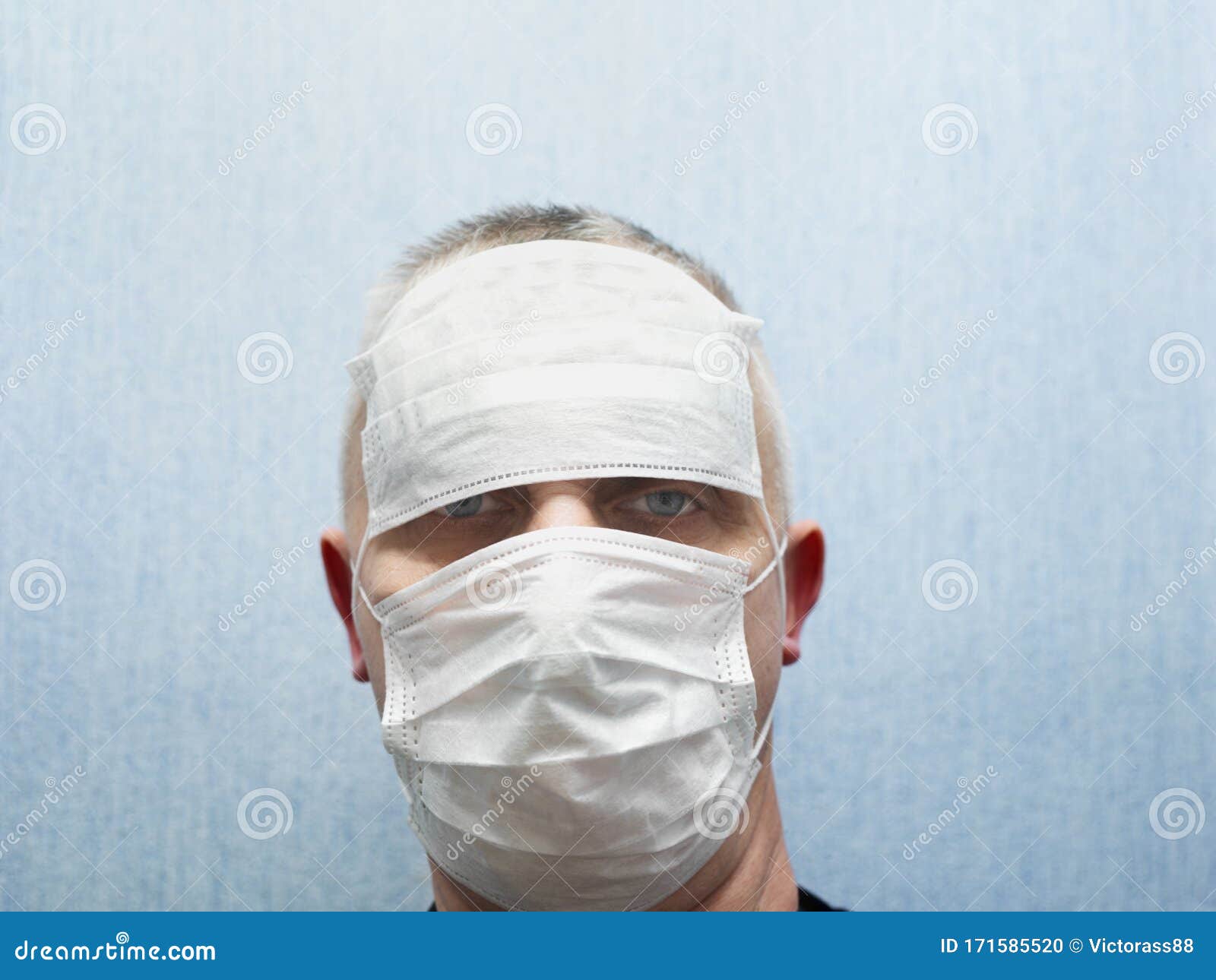 Man in Two Protective Medicine Masks Stock Photo - Image of lifestyle ...