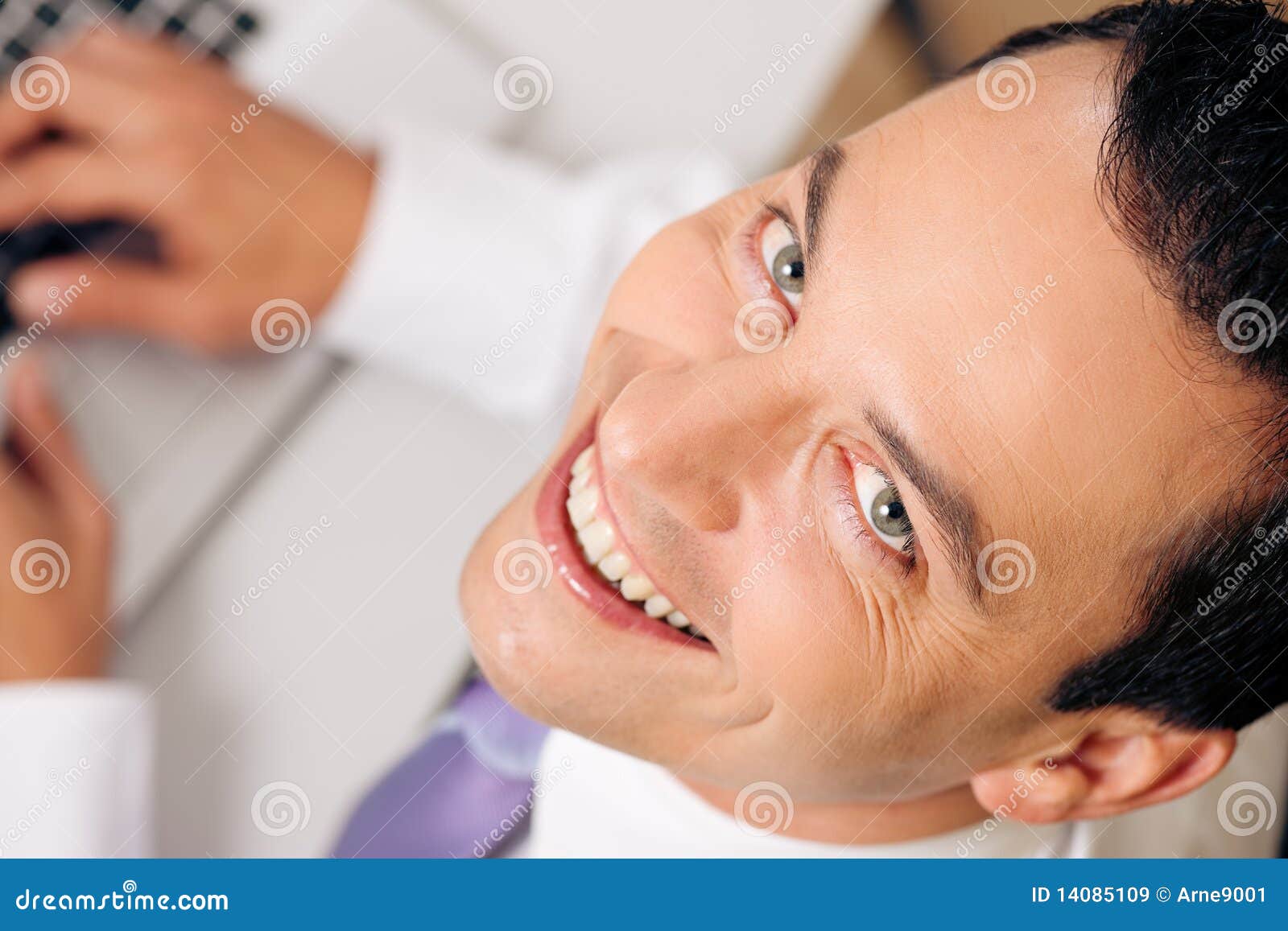 Man Typing Computer Keyboard Stock Image Image Of Create Working