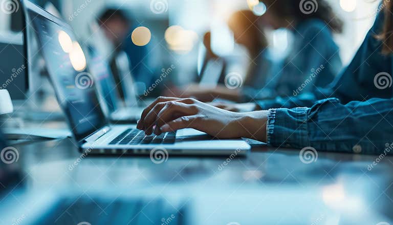A Man Is Typing On A Computer Keyboard In Front Of A Computer Monitor 9189