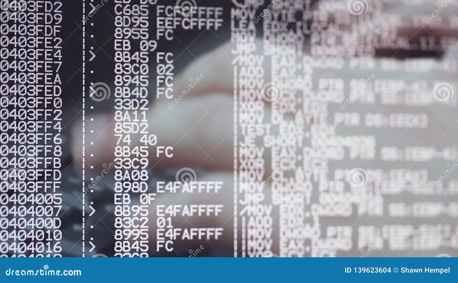 Man Typing On Keyboard With Computer Program Source Code In Front Stock Footage Video Of Green