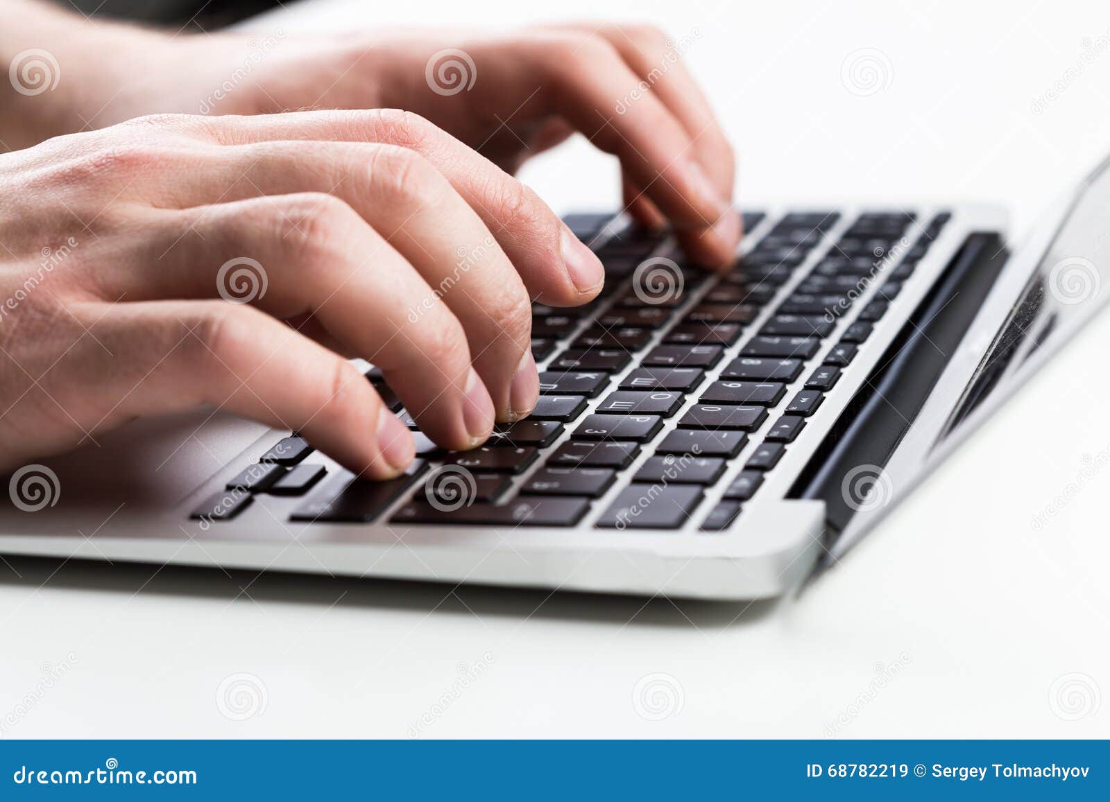 Man is typing on keyboard stock image. Image of internet - 68782219