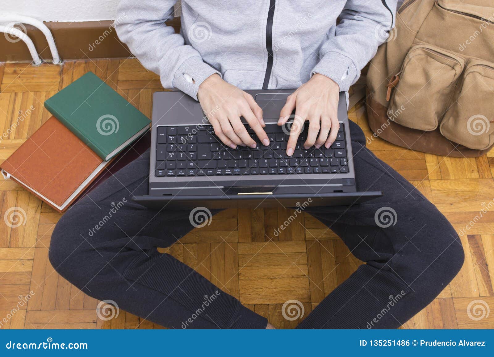 Man typing with laptop stock photo. Image of writing - 135251486