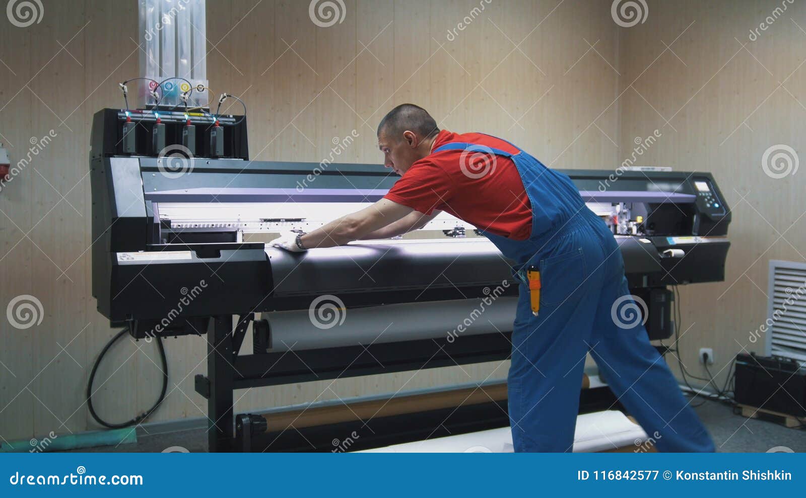 Man in Typography Working on the Printing Press Stock Image - Image of ...