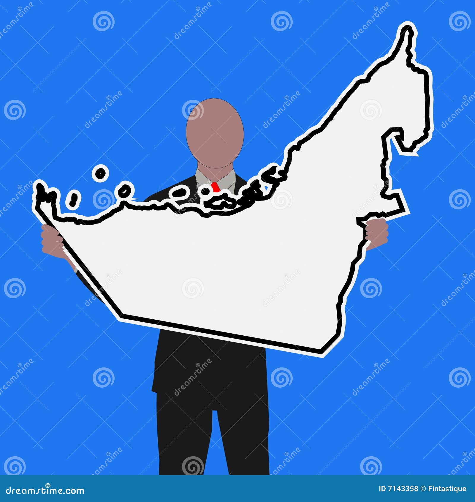 Man with UAE sign stock illustration. Illustration of businessman - 7143358