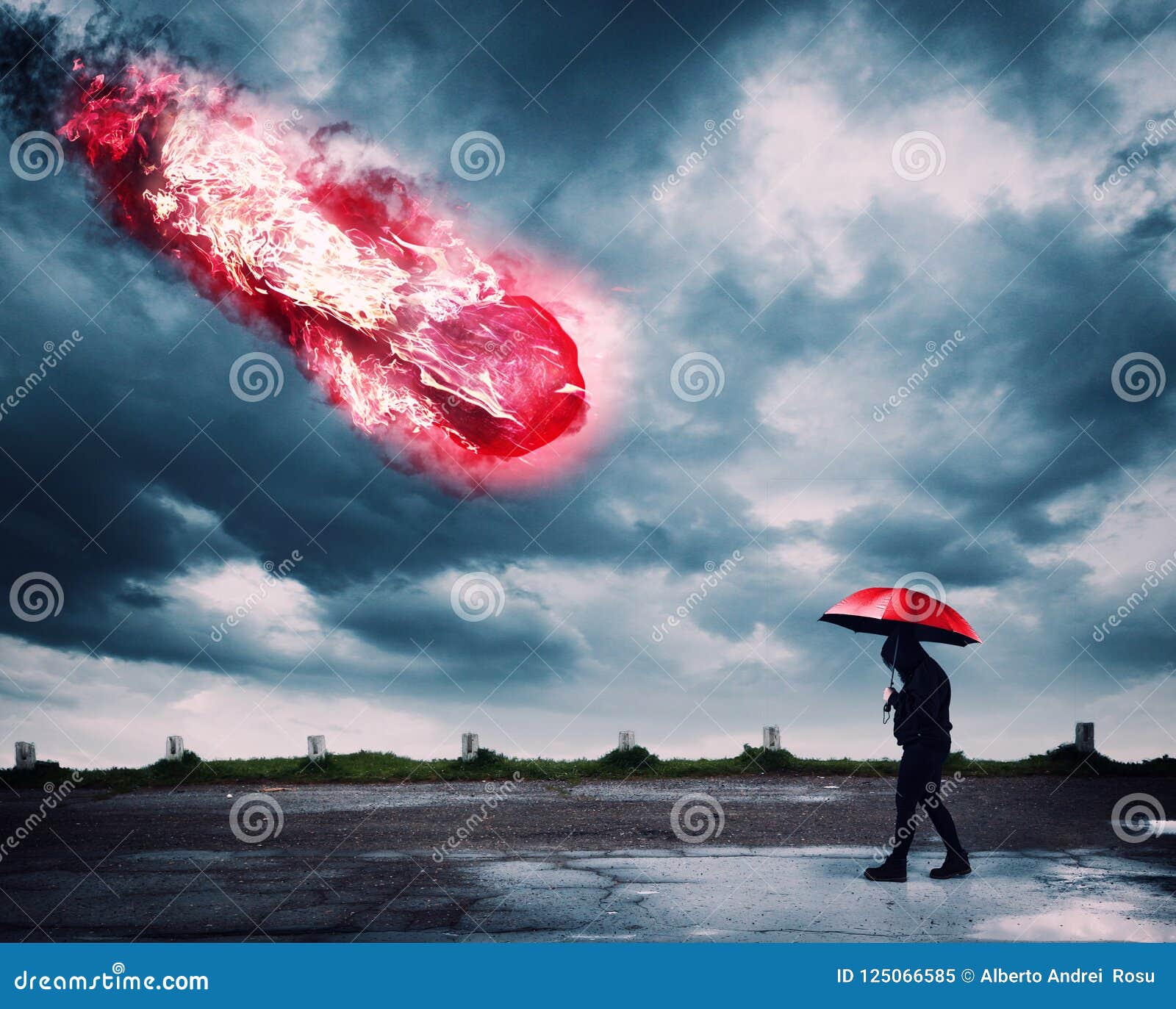 Meteor falling down stock image. Image of group, fall - 125066585