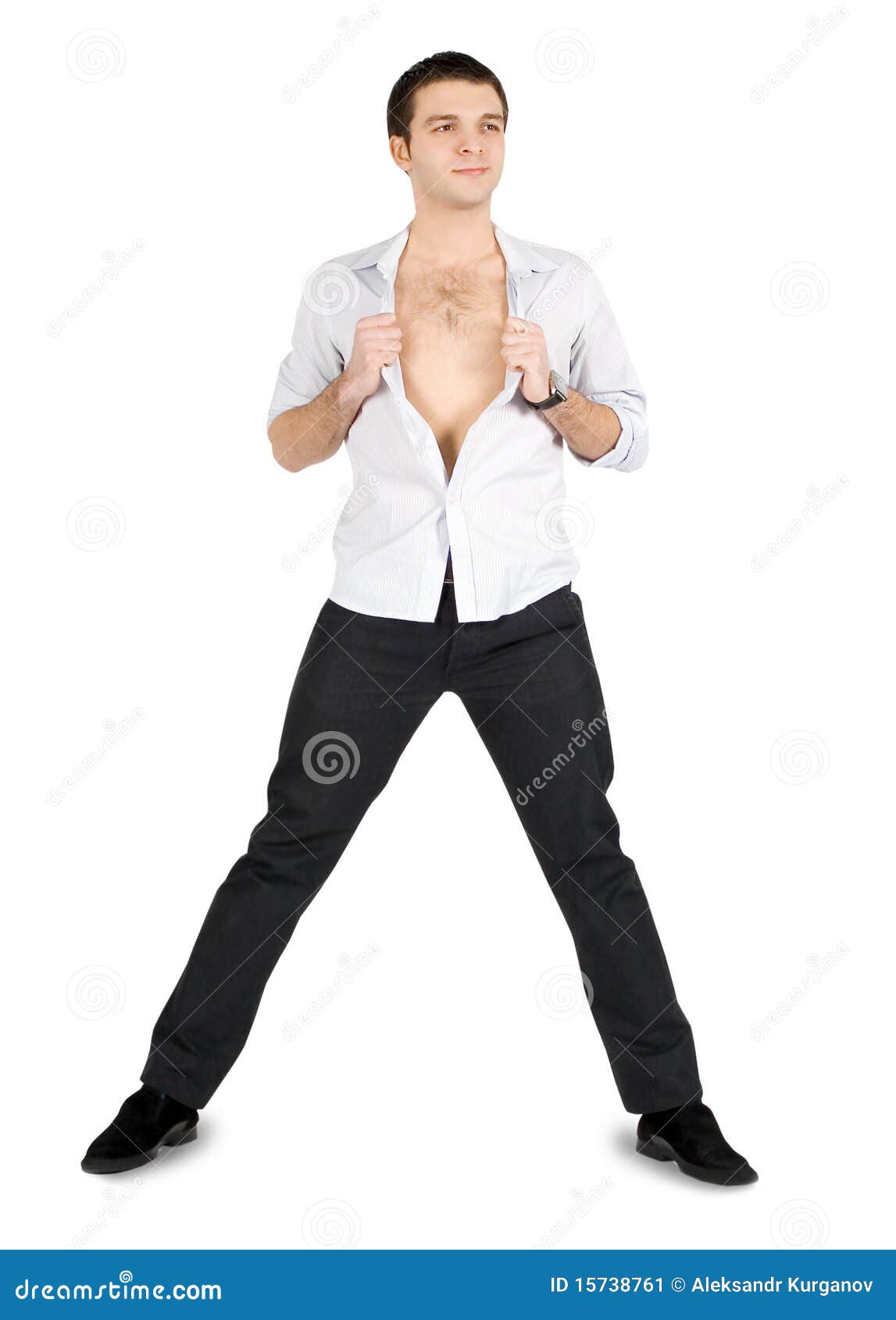 Man in unbutton shirt stock image. Image of open, lifestyle - 15738761