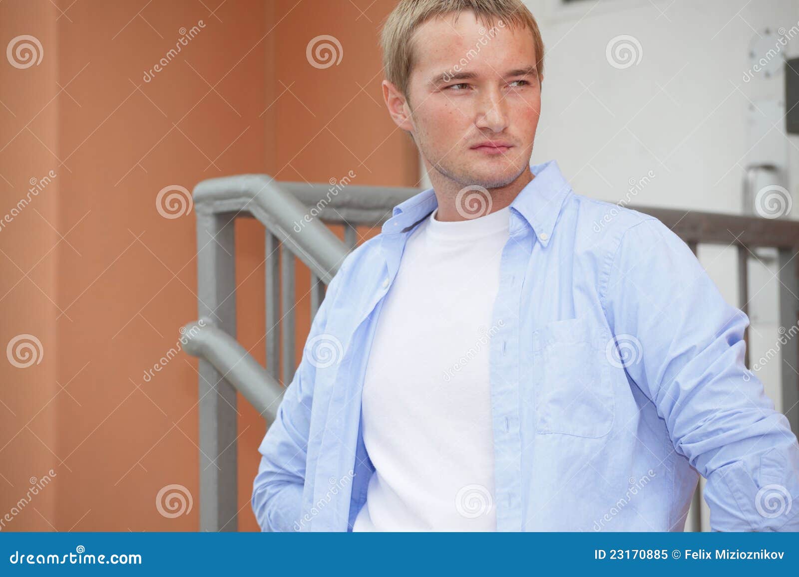 Man in an Unbuttoned Business Shirt Stock Image - Image of attractive ...