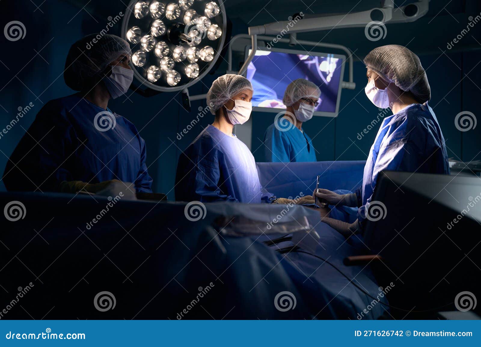 Man Under Anesthesia Lies on the Operating Table Stock Photo - Image of ...