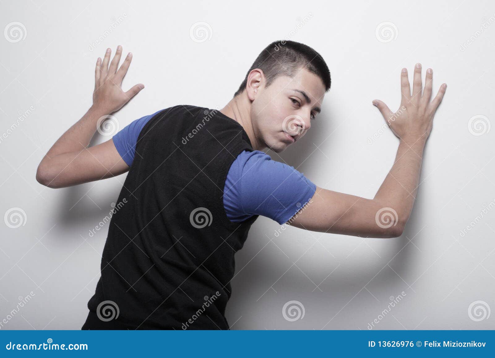 Man under arrest stock photo. Image of posed, white, back - 13626976