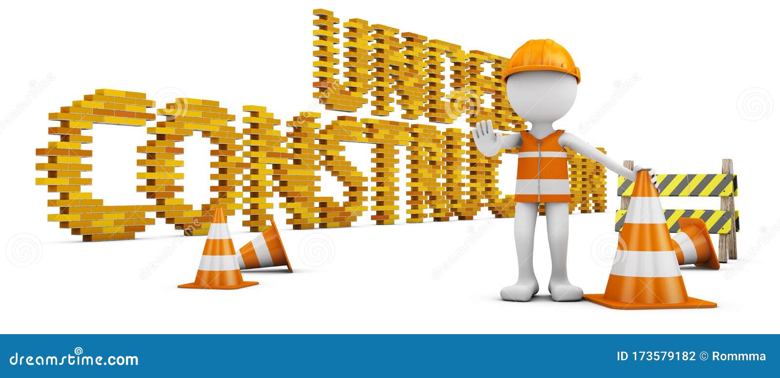 Man and under construction stock illustration. Illustration of page ...