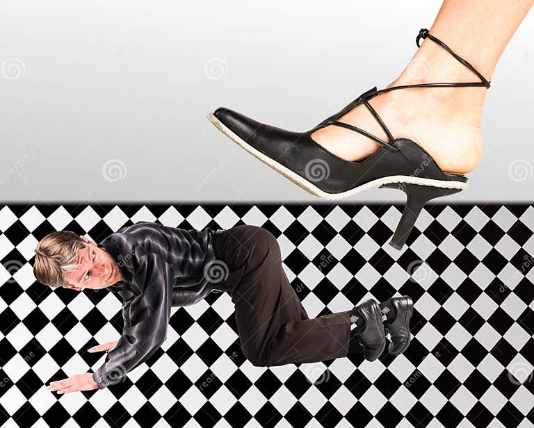 Man under the feet stock illustration. Illustration of emotion - 24013587