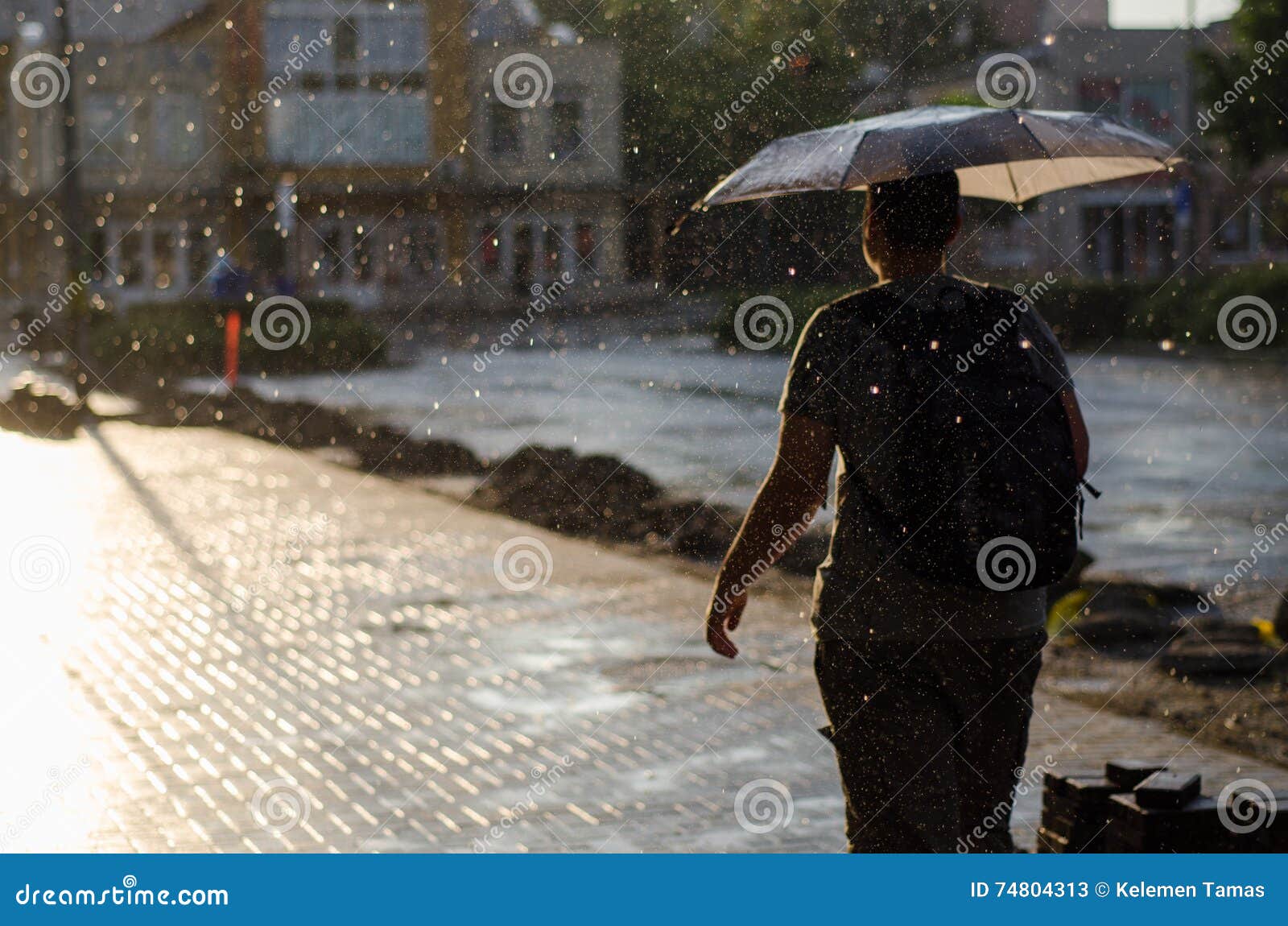 Man under rain editorial stock photo. Image of session - 74804313