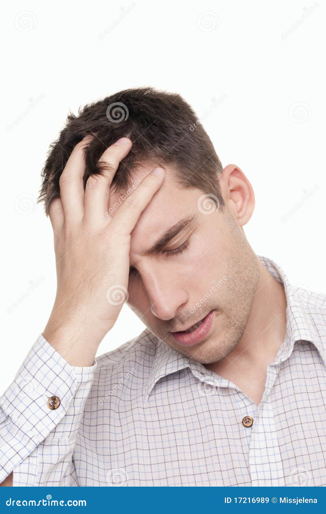 Man under stress stock image. Image of caucasian, pressure - 17216989