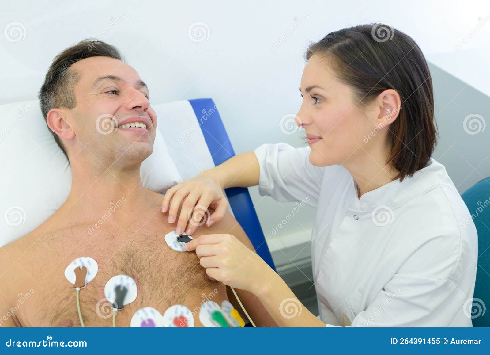 Man Undergoing Cardiovascular Examination Stock Image - Image of study ...