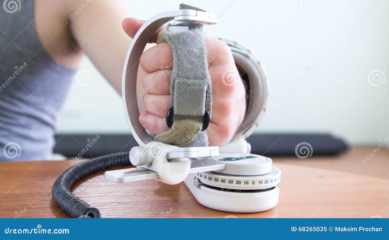 Man is Undergoing Treatment in a Rehabilitation Center Stock Image ...