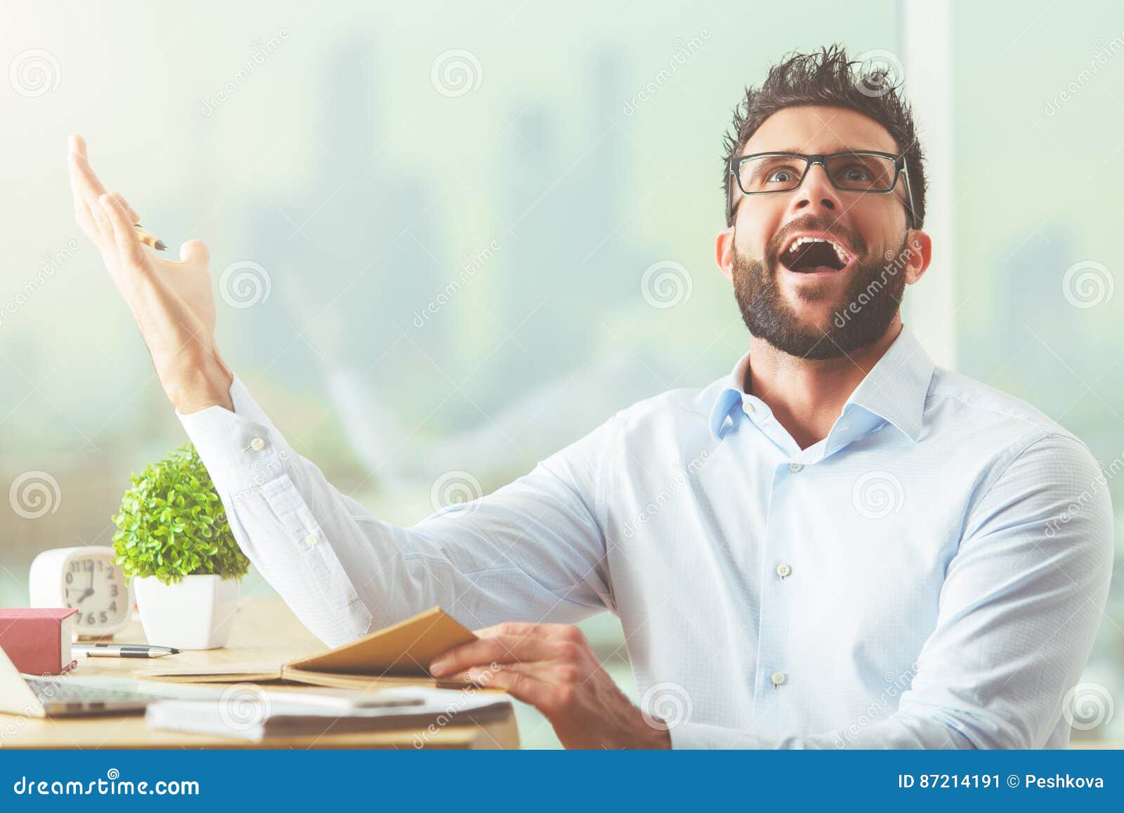 Man Understood a Simple Thing Stock Image - Image of attractive, open ...