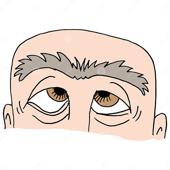 Man with unibrow stock vector. Illustration of unibrow - 70248357