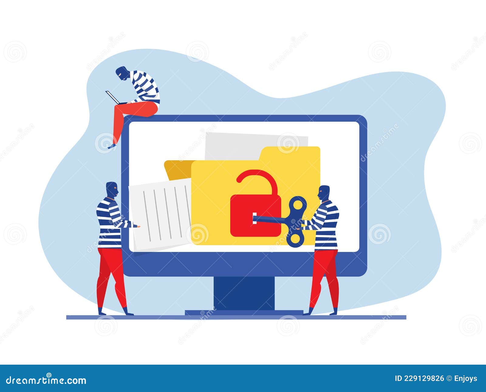 Man Unlock Data with; Hacker Steal Data and Personal Information ...