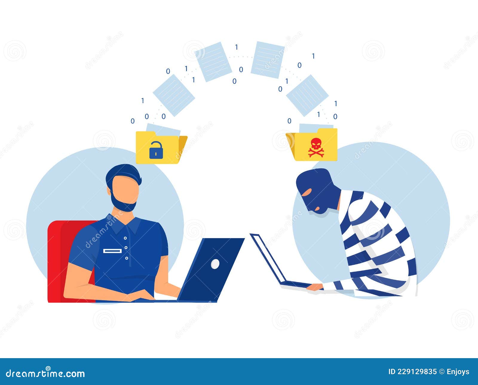 Man Unlock Data with; Hacker Steal Data and Personal Information ...