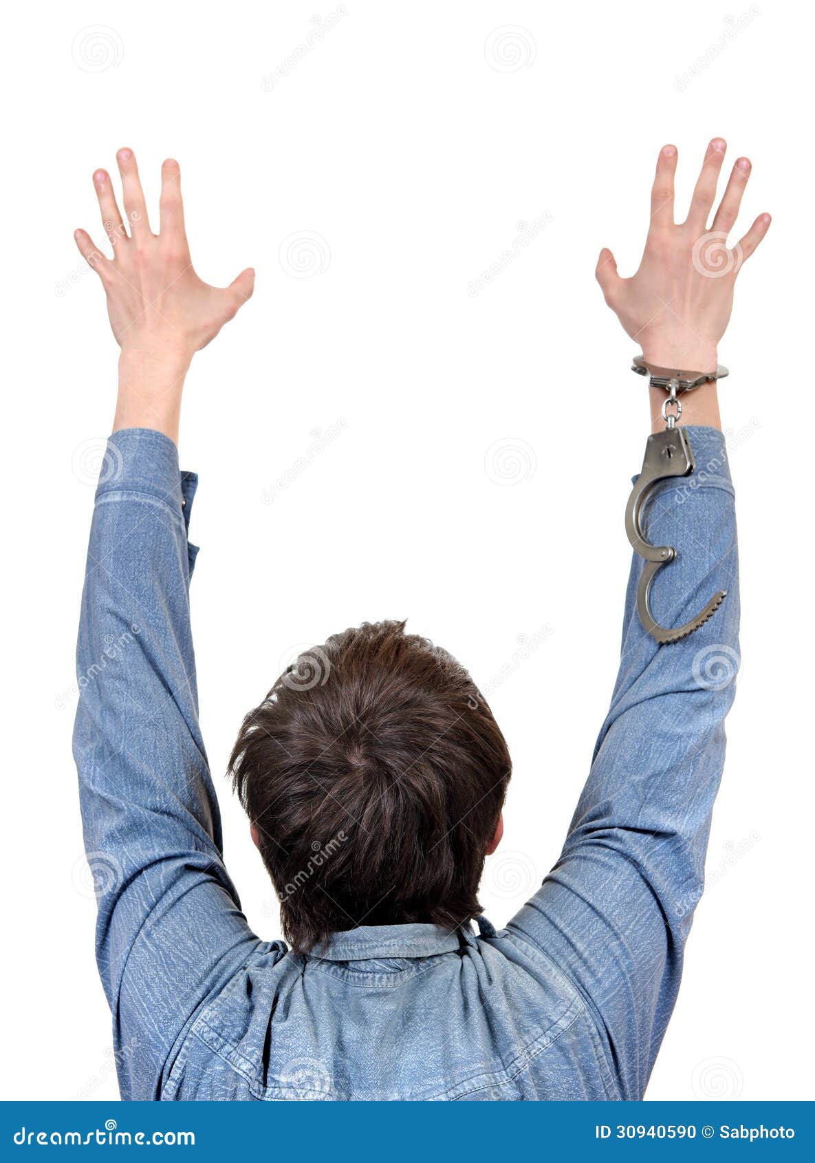 Man with Unlocked Handcuffs Stock Photo - Image of freedom, background ...